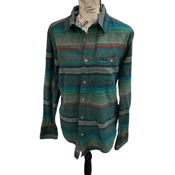 Ocean Current | Shirts | Ocean Current Green And Blue Casual Button ...